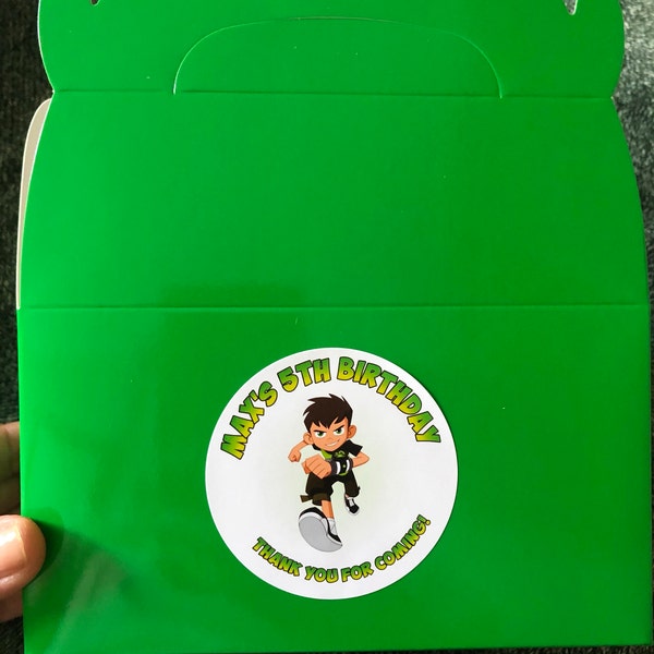 Customized 10ben Birthday Stickers, Ben 10 Stickers, 12 Printed ...
