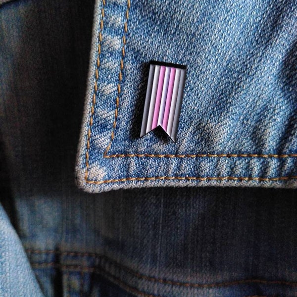 Demigirl Ribbon Pin — Demigender Pride Button Deminonbinary Nonbinary ...