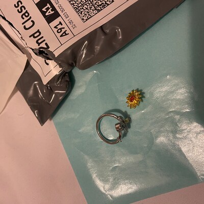 Silver Fidget Ring Lotus Spin Ring Anxiety Ring Gift for Her Daughter ...