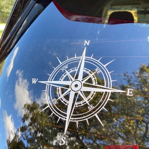 Compass Vinyl Decal Detailed Compass Decal Travel Decal for Car Laptop ...