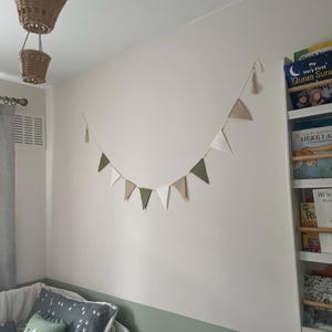 Sage Green, Beige & Natural Baby Bunting, Felt Neutral Bunting, Kids ...
