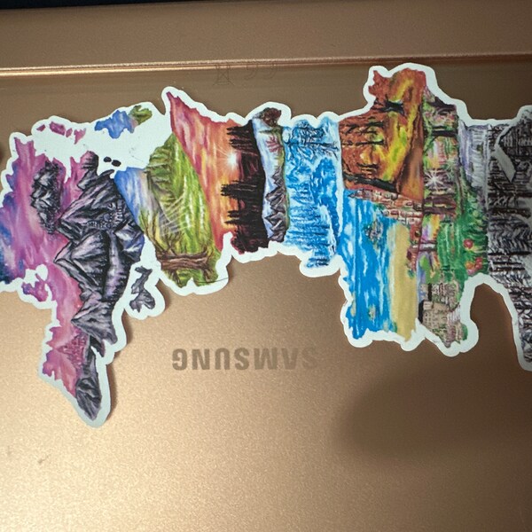 Prythian Map Matte Sticker - Officially Licensed - ACOTAR Inspired ...