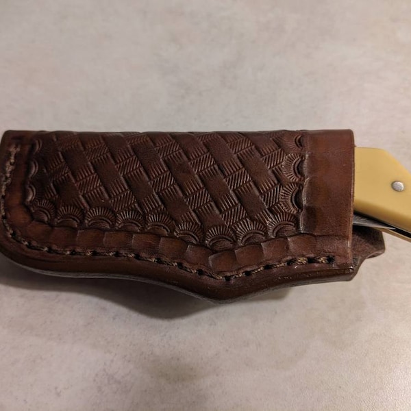 Leather Knife Sheath for 4" Trapper 2c - Etsy