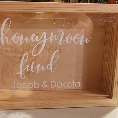 Personalized Honeymoon Fund Box Honeymoon Fund Box Honeymoon Gifts ...