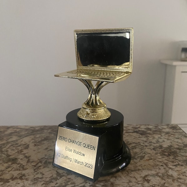 Laptop Computer Trophy With 4 Lines of Custom Text - Etsy
