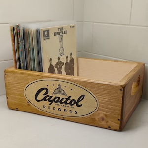 Record Storage Box 7 Inch Vinyl Singles Vintage Style Case. | Etsy UK