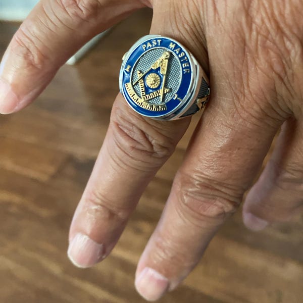 Past Master Ring Signet Ring Masonic Freemason Jewelry Master Mason ...