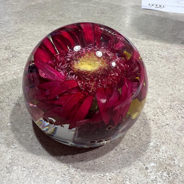 Dried Flower Sphere, Custom Bouquet Preservation, Floral Orb, Wedding ...