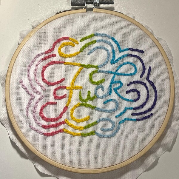 Beginner Embroidery PDF Pattern, Level 1, Basic Stitches Tutorial, Dictionary Stitch, video - Etsy