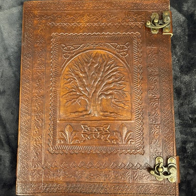 Leather Journal Tree of Life Embossed With Blank Papers - Etsy