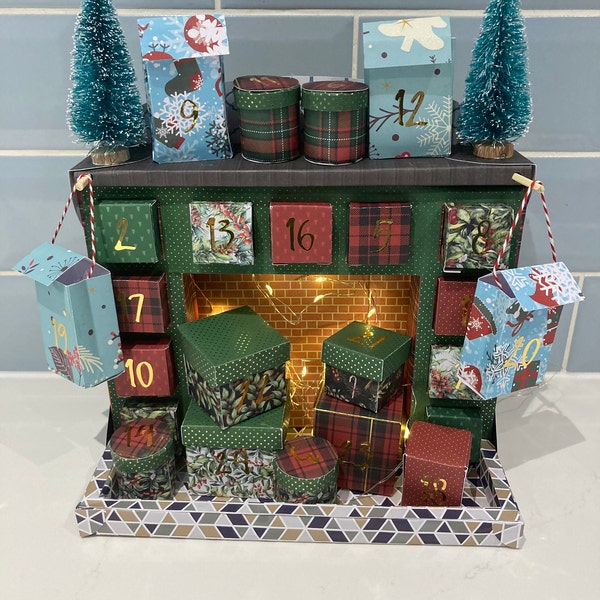 SVG Files to Create This Magical Christmas Fireplace Advent Calendar - Etsy
