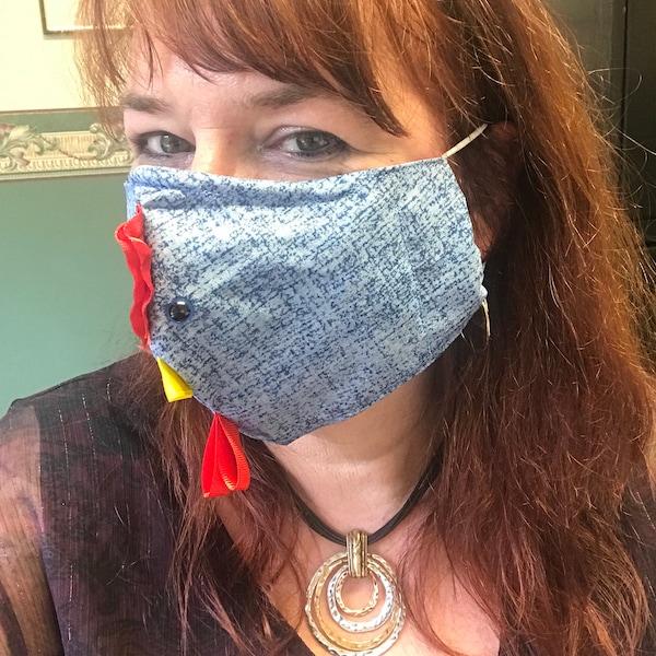 Cloth Face Mask - Chicken Face - Etsy