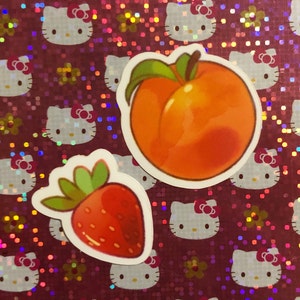 Peach Stickers - Etsy