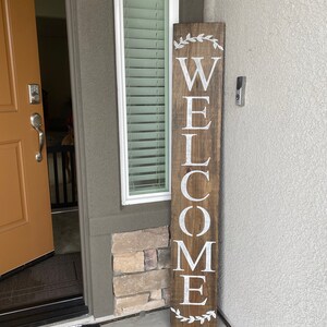 Oversized WELCOME SIGN Huge RUSTIC Wood Welcome Sign Front | Etsy