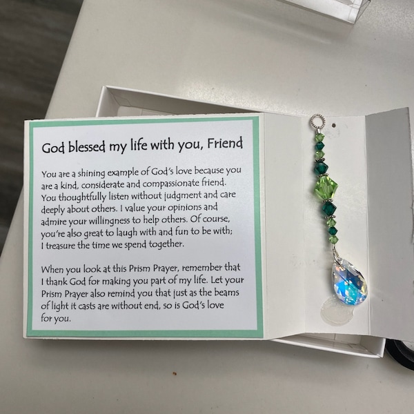 Friend Prism Prayer Suncatcher Featuring Crystal Beads - Etsy