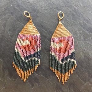 Howling Wolf Full Moon Seed Bead Earring Pattern Brick Stitch - Etsy