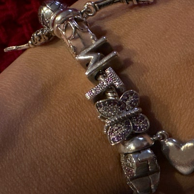 Retired Sterling Silver Best Friends Friendship Heart Charm With Clear ...