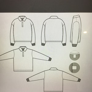 Fitted Cap Hat Vector Technical Drawing Illustration Blank Tech Pack ...