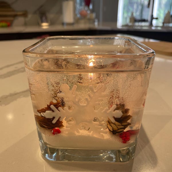 Winter Snow Gel Candle - Etsy