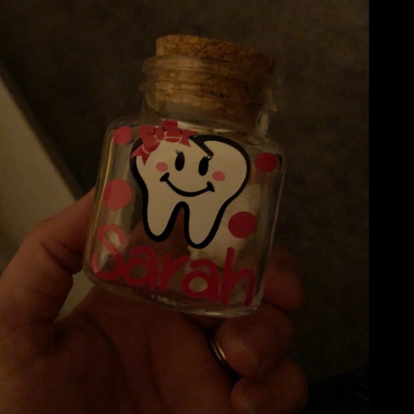 Tooth Fairy Jar, Personalized Tooth Jar, Baby Tooth Storage, Baby ...