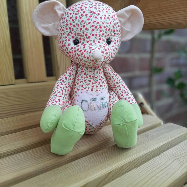Jointed Stuffed Mouse - PDF Sewing Pattern & Tutorial |how to Sew a Toy ...