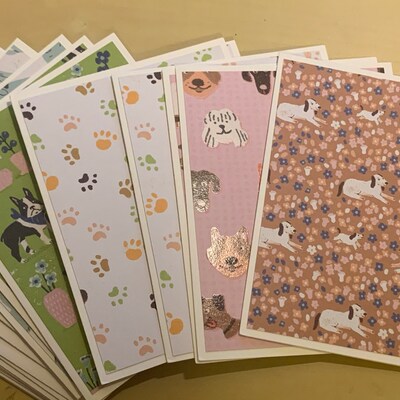 Dog Note Cards /set of 12, Budget EZ, Blank Inside, for Dog Lovers - Etsy