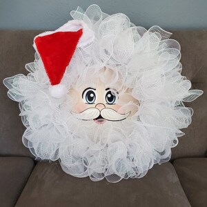 12 Inch Santa Face Metal Wreath Sign, Santa Christmas Sign, Christmas ...