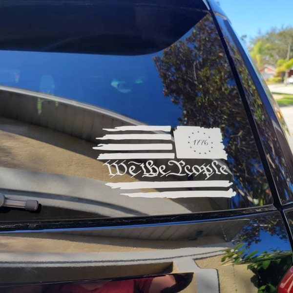 American Flag Decal - Pair of Decals - Premium Vinyl - Subdued/reversed ...