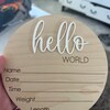 Hello World Birth Announcement Sign, Gender Neutral Baby Name Sign ...