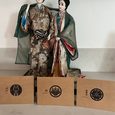 PLUM BLOSSOM CLEARANCE Kamon Note Cards With Matching - Etsy