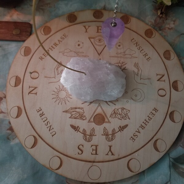 Pendulum Witch Board | Scrying Divining Kit | Wood Altar Tool | Unique ...