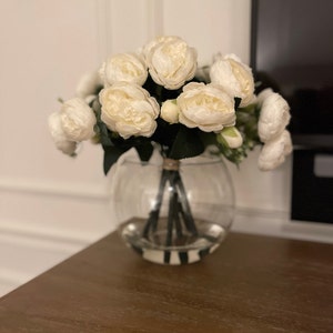 Green Velvet Touch Roses Arrangement Artificial Faux - Etsy