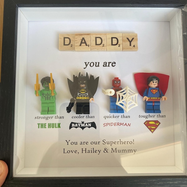 Personalized Father's Day Photo Frame, You Are My Superhero, Gift for ...