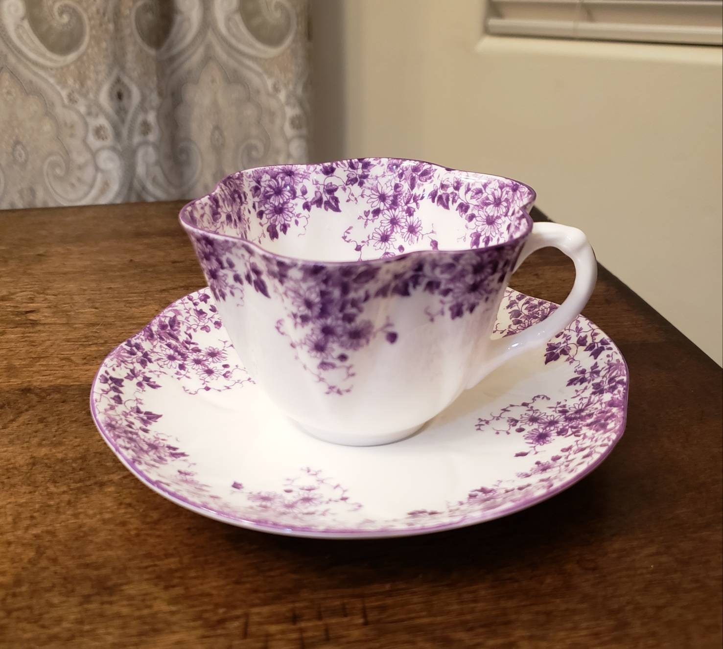 Shelley Dainty Mauve Teacup and Saucer, Shelley China, Shelley Bone ...