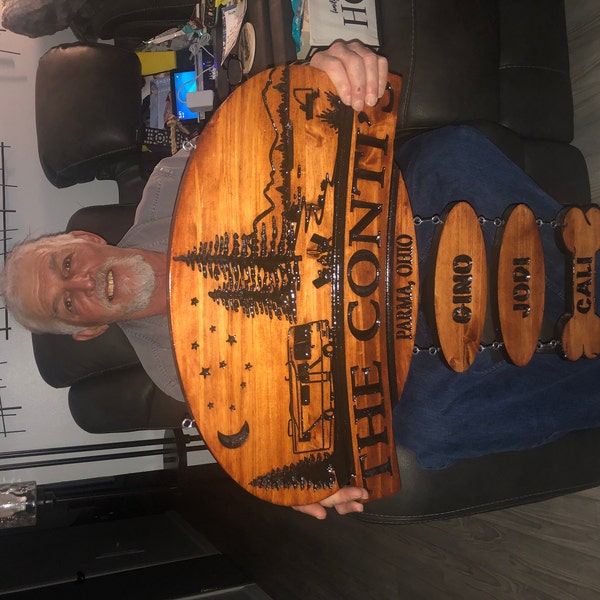 RV Sign, Camper Sign, Engraved Rv Sign, Campsite Flag, RV Flag Hanging ...