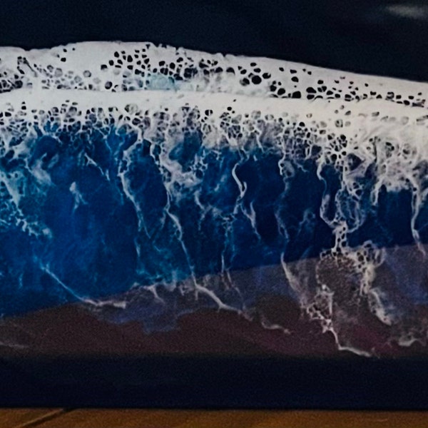 Ocean Resin Art, 8x16 Ocean Painting, Ocean Wall Art, Resin Ocean ...