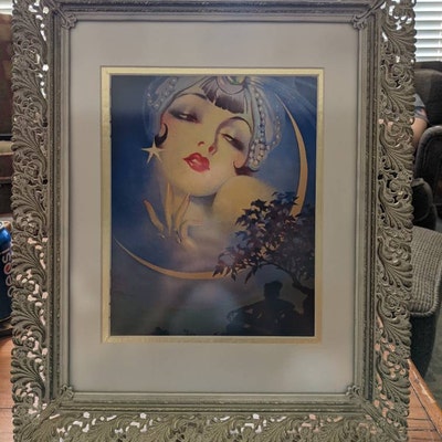 Flapper Gypsy Moon Art Print 8 X 10 Roaring 20s Jazz Age Art Deco 1920s ...