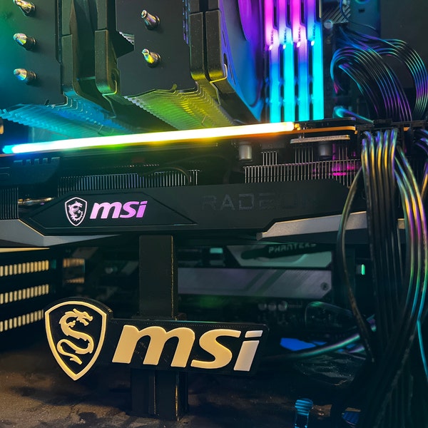 Anti-sag GPU Support Riser With Custom 3D Printed Badges (swappable) - Etsy