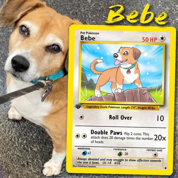 Your Pet as a Pokemon Card - Etsy