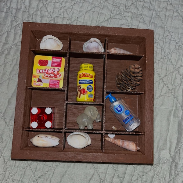 Wooden Curiosity Cabinet Printer Tray Letterbox Display, Rock Display ...