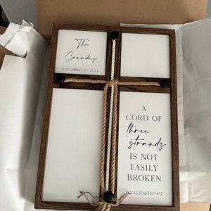 A Cord of Three Strands Unity Ceremony Braided Cord Cross Sign With ...