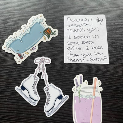 Skates Sticker Ice Figure Skating Christmas Holiday Snow Frozen Cute ...