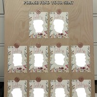 3D Reserved Sign, Rustic Wedding Signs, Church Pew Reservation, Hanging ...