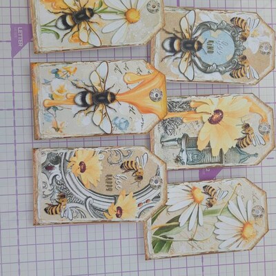 Vintage Honey Bees Tags, Bee Journaling Tags, Journal Inserts ...