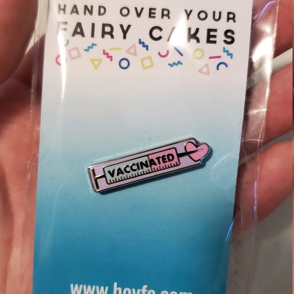 Vaccinated Enamel Pin Badge - Health Care Lapel Pin - Vaccines Lanyard ...
