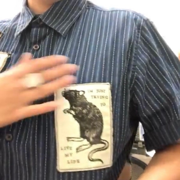 Handmade Rat Patch - Rat Patch - Rat Accessories - Animal Patches ...