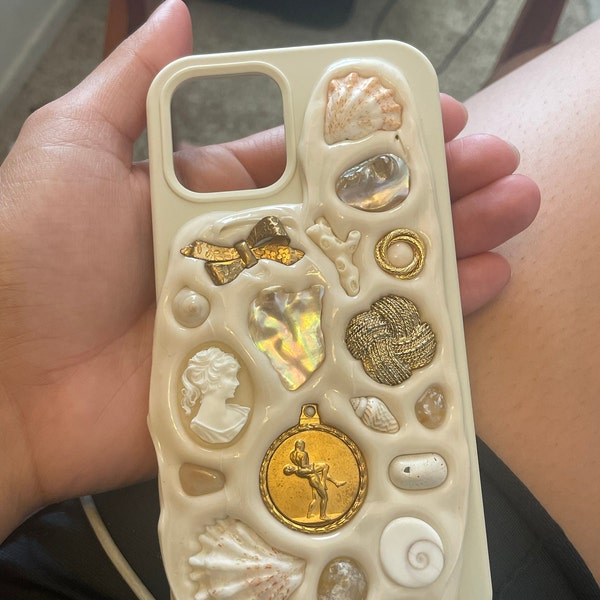 Shell Stone Mosaic Decoden Phone Case - Etsy