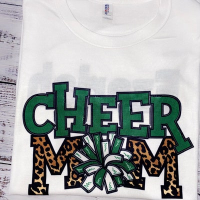 Cheer Design PNG, Cheer Mom Leopard and Dark Green PNG , Cheer ...