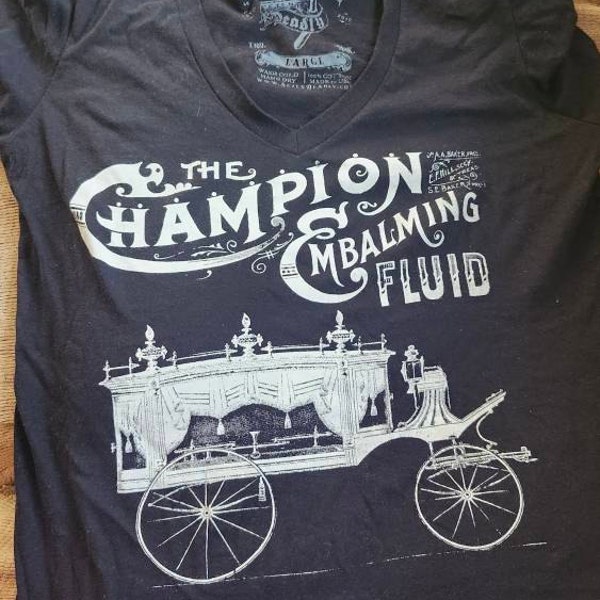 Old Funeral Coach Embalming Fluid V-neck - Etsy