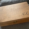 Carved Initials Wooden Keepsake Box - Personalised Memory Box ...